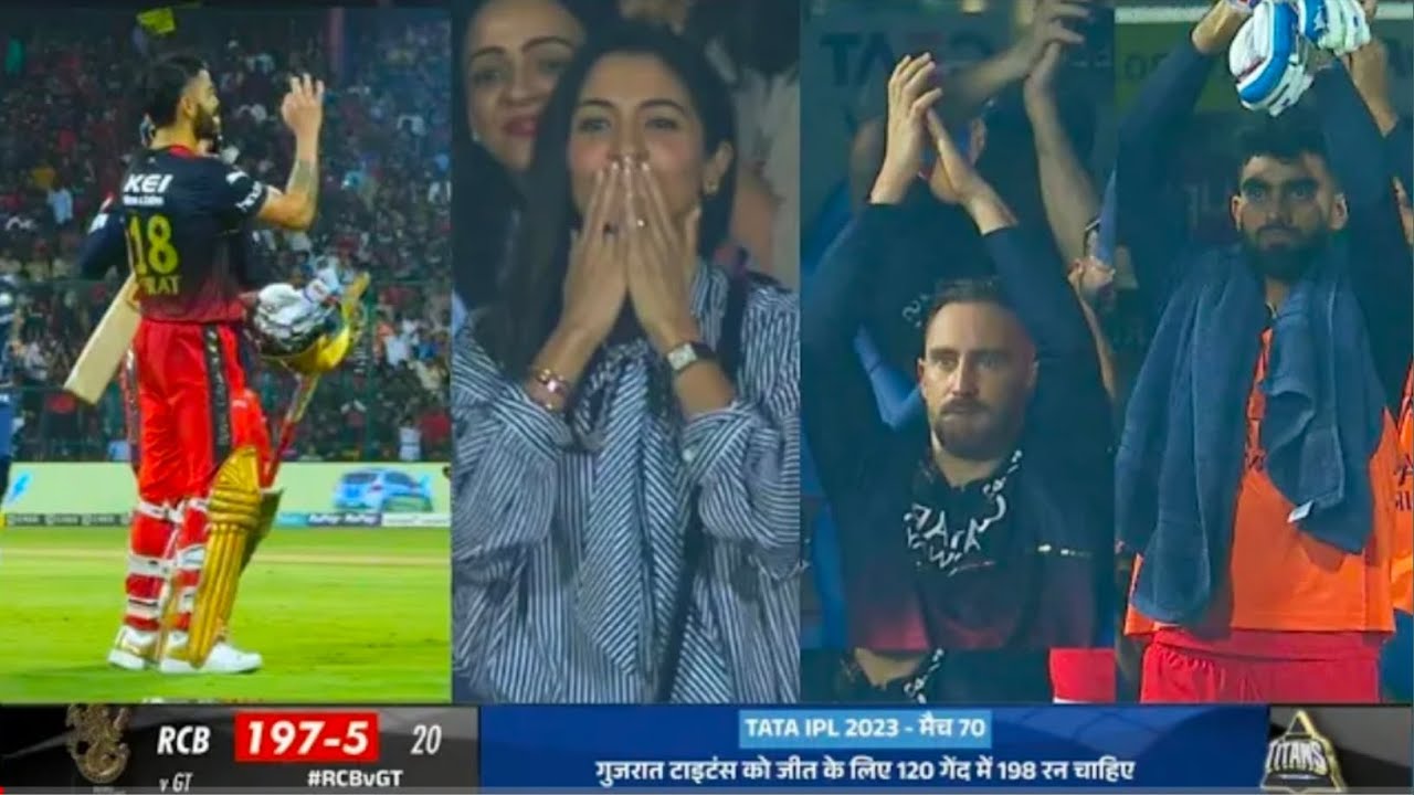Emotional Anushka Sharma & RCB Team give Standing Ovation to Kohli 100 ...