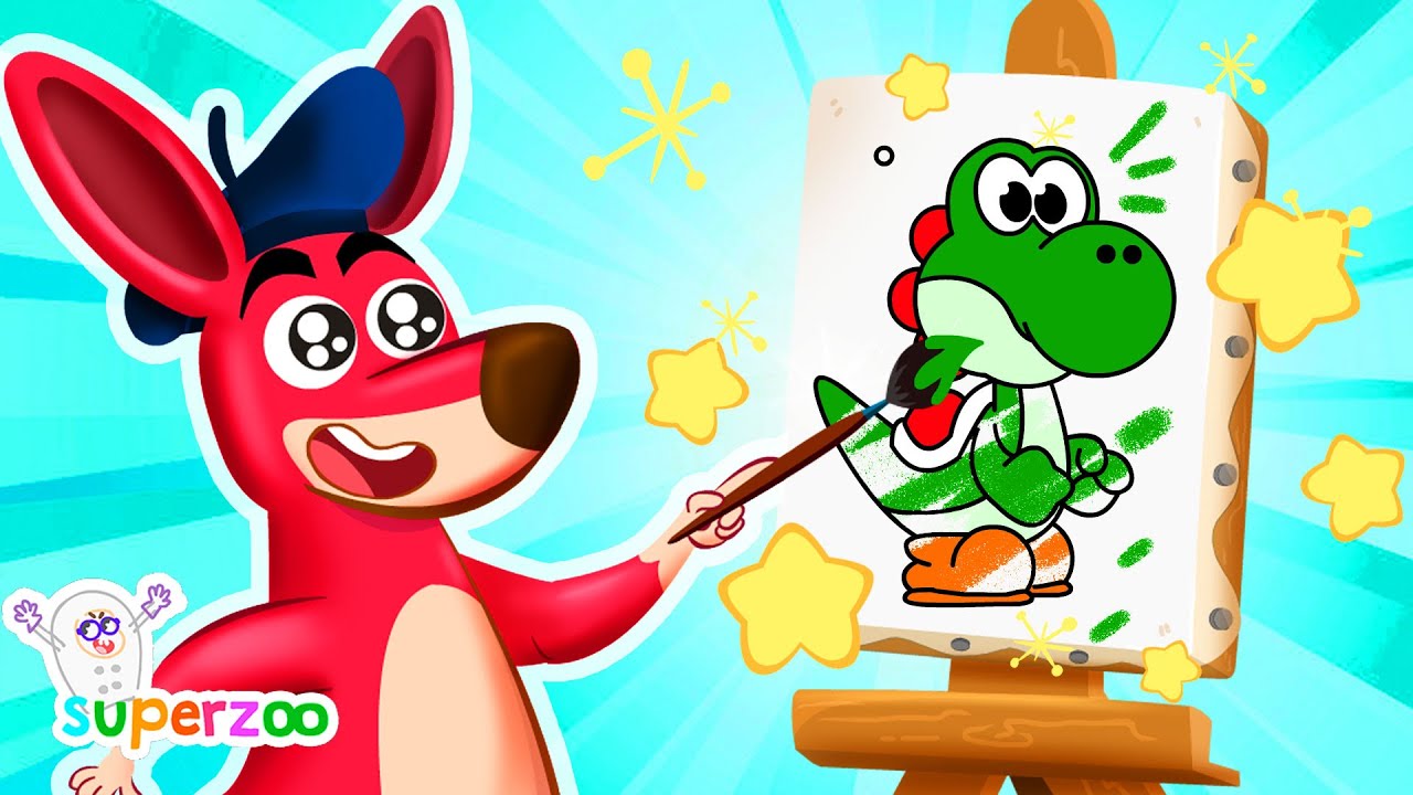 NEW! 🐀🟡 Learn colors by painting famous characters! | Superzoo - YouTube