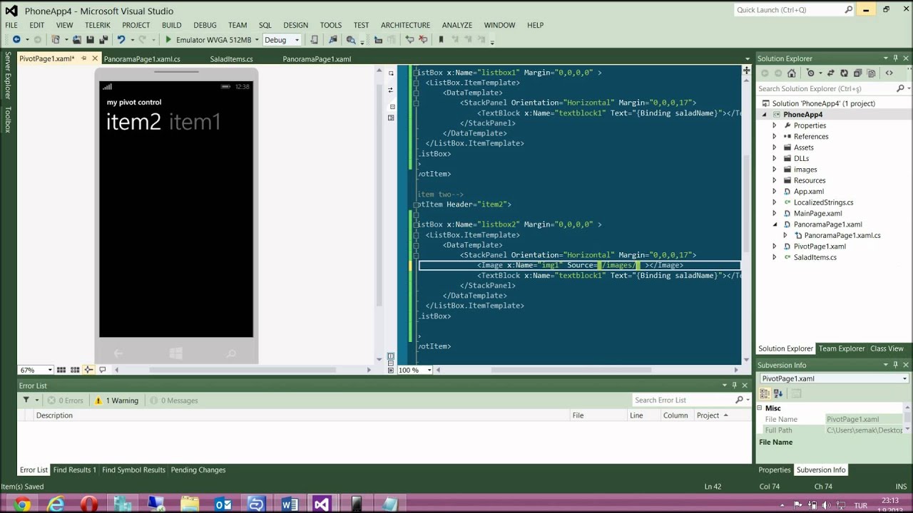 Windows Phone Developer Camp Day-6 Pivot Contol - YouTube