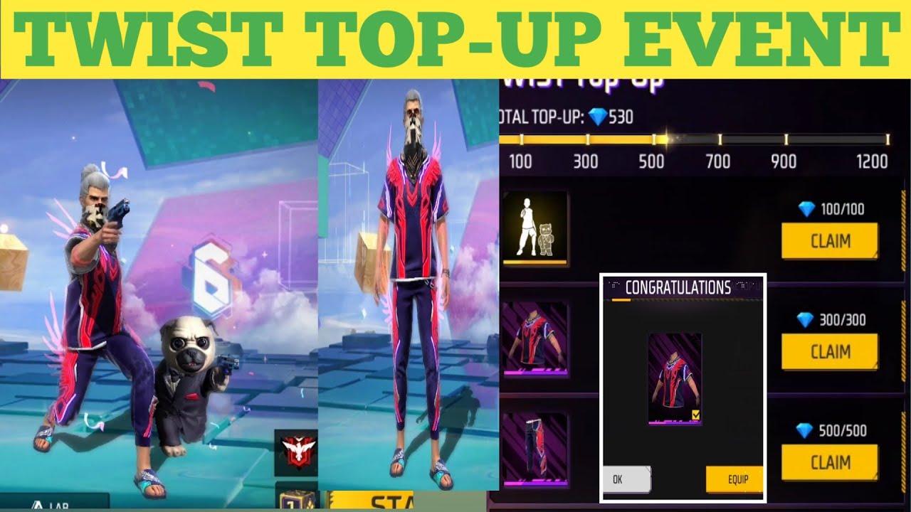 TWIST TOP-UP EVENT FREE FIRE NEW TOP-UP EVENT FREE FIRE🔥 FF NEW TOP-UP ...