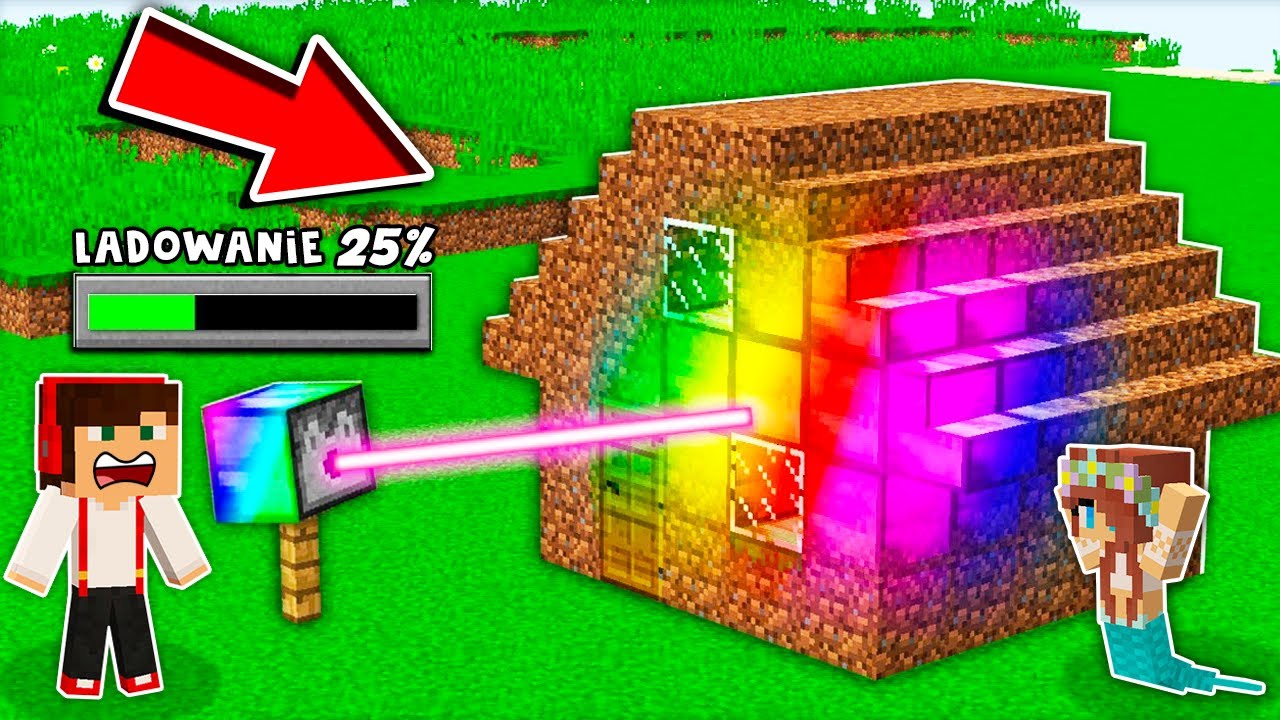 SEKRETNA MASZYNA DO KOLOROWANIA DOMÓW W MINECRAFT?! GPLAY & LUMI - YouTube