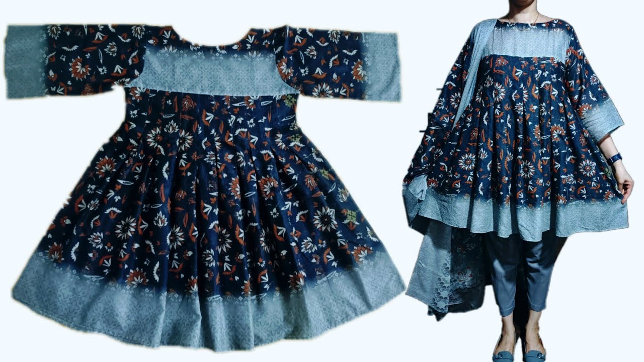 Box Plates Designer Short Frock Very Easy Cutting and Stitching. - YouTube