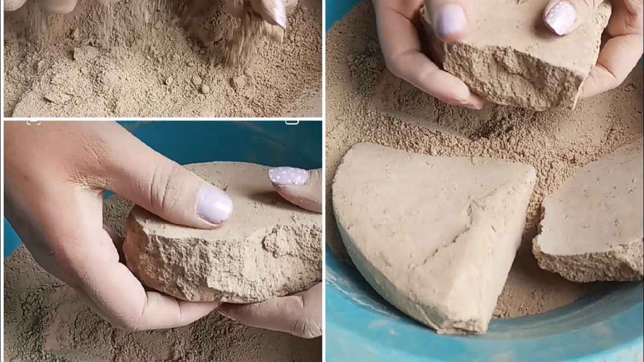 dry fluffy mud crumbling in small pot - YouTube