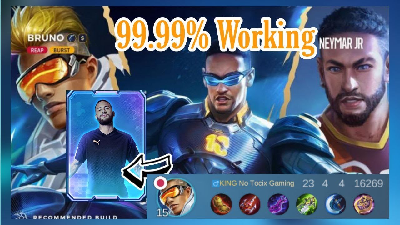 NEYMAR JR _ BRUNO SKINថ្មី ស្អាតកប់ ទាត់ឈឺកប់ | មួយជើងងាប់ៗ #mlbb - YouTube