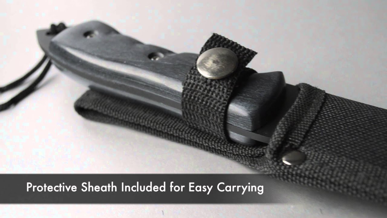 MASTER USA 10 Inch Fixed Blade Wood Boot Dagger Knife Review Unboxing ...