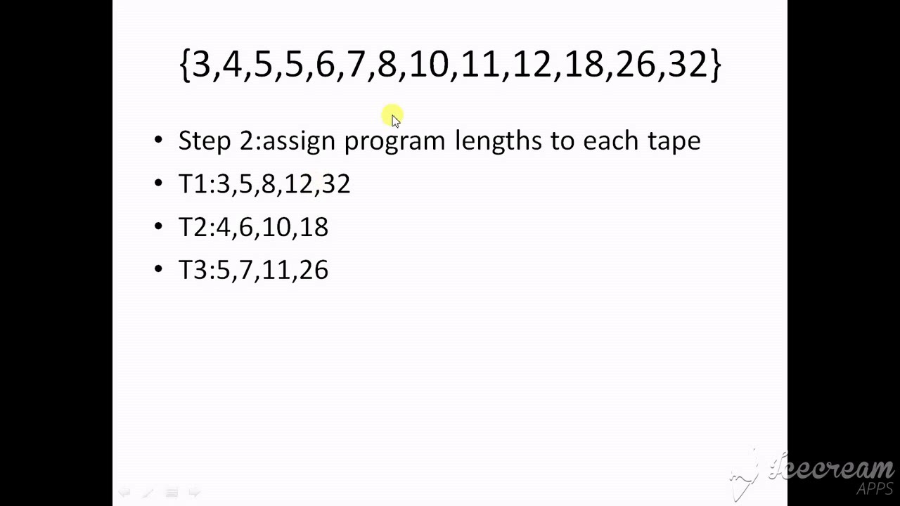 Optimal Placement on tapes Problem - YouTube
