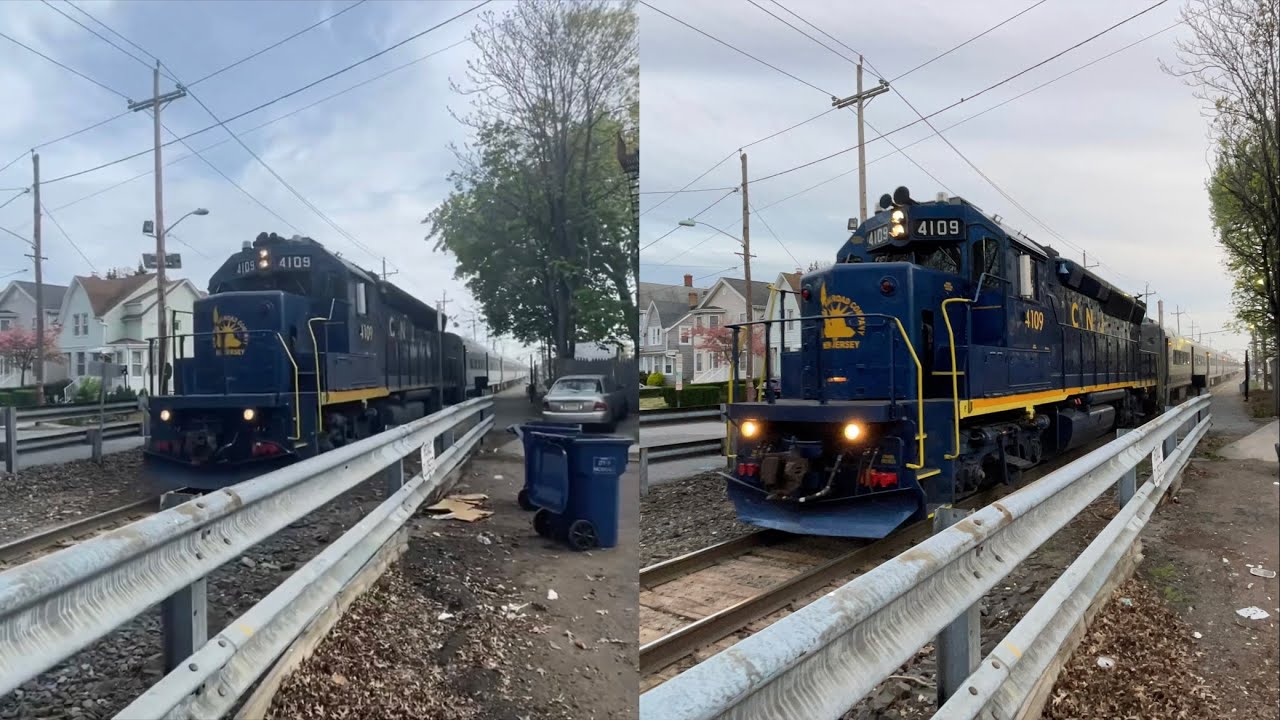 NJ Transit 4109 CNJ 🗽 Heritage Unit’s horn (Before and After) - YouTube