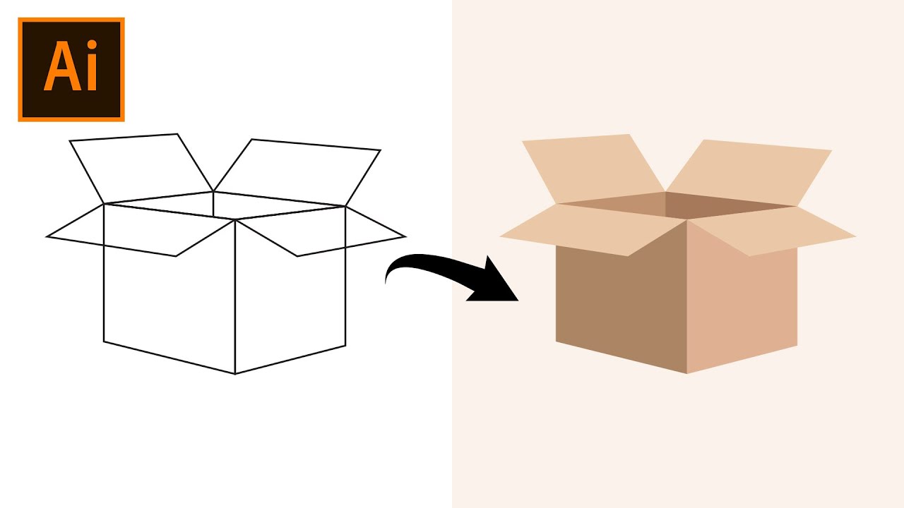 Corrugated Box Vector Adobe Illustrator Tutorial - YouTube
