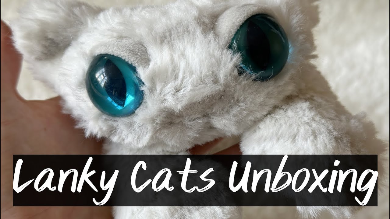 Lavish Lanky Cats "Snow" - Manhattan Toy Company - UNBOXING - YouTube