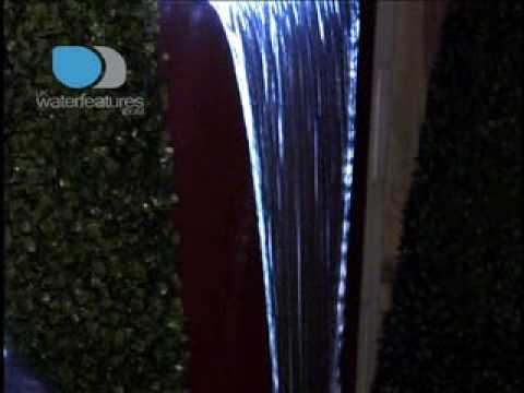 Sheer Descent Water Blade with White LED Lights - YouTube