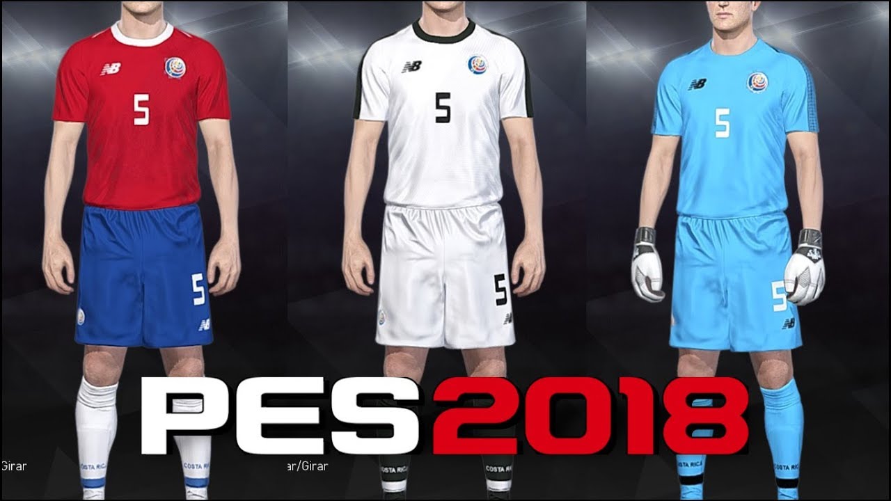 PES 2018 - kits Costa Rica World Cup (18-19) PS4/PC - YouTube