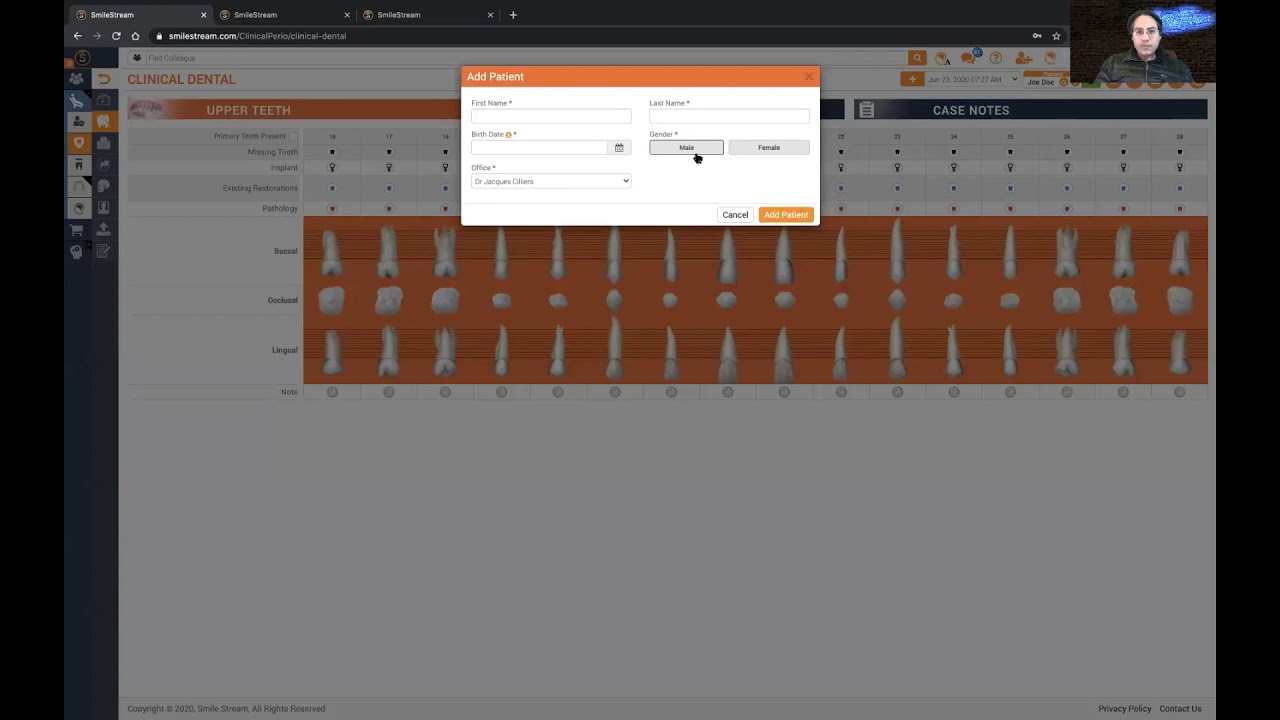 How to Smilestream -Adding a new patient - YouTube