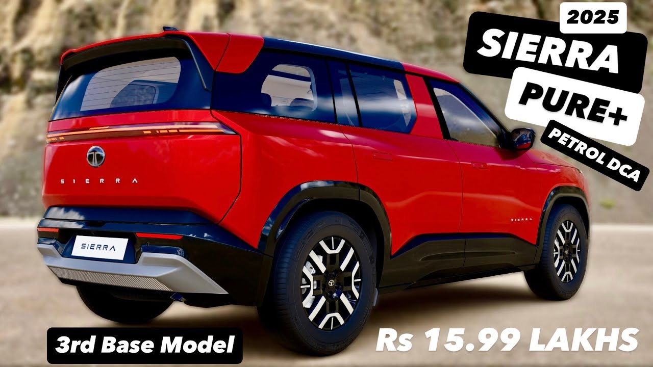 2025 TATA SIERRA PURE+ PETROL DCA😍 SIERRA 3rd BASE MODEL ️ Rs15.99 ...