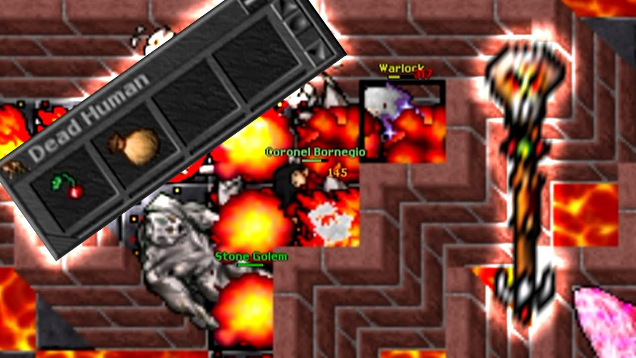 (EXP) Demona! 167 EK hunts Warlocks! Profitable? (Pythera 2006 - RL Tibia 7.6) Coronel Bornegio ...