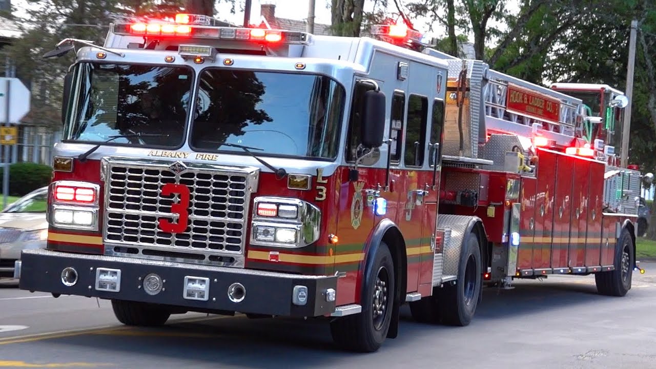 Albany Fire Department Ladder 3 Responding 7/14/23 - YouTube