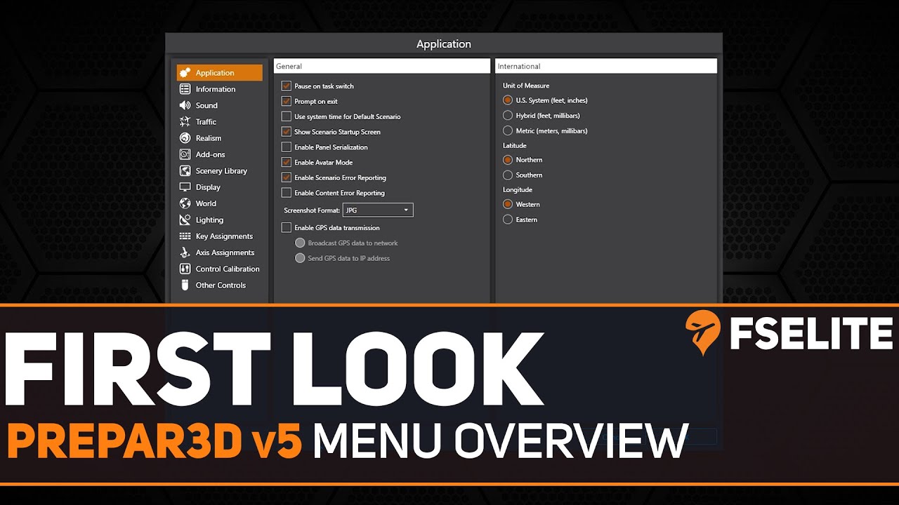 Prepar3D v5 Menu: The FSElite First Look - YouTube