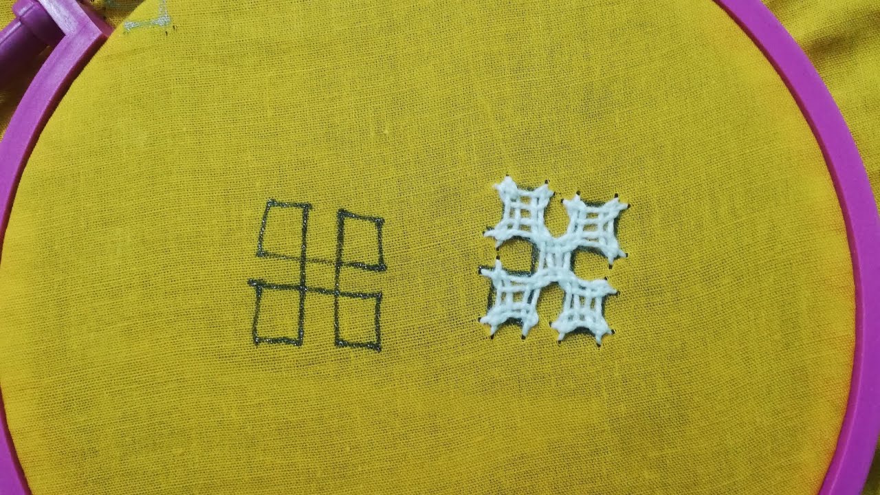 Hand embroidery. Gujarati stitch tutorial. গুজরাটি সেলাই - YouTube