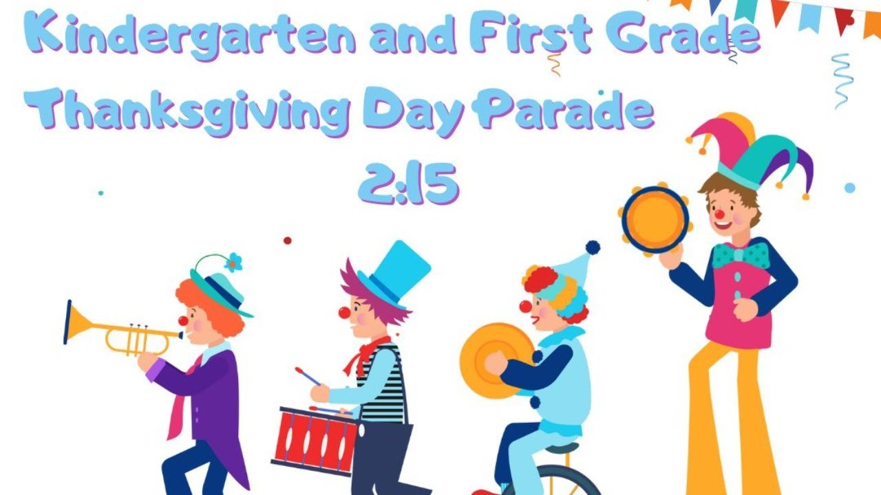 CEW Thanksgiving Kindergarten and 1st Grade Parade - YouTube