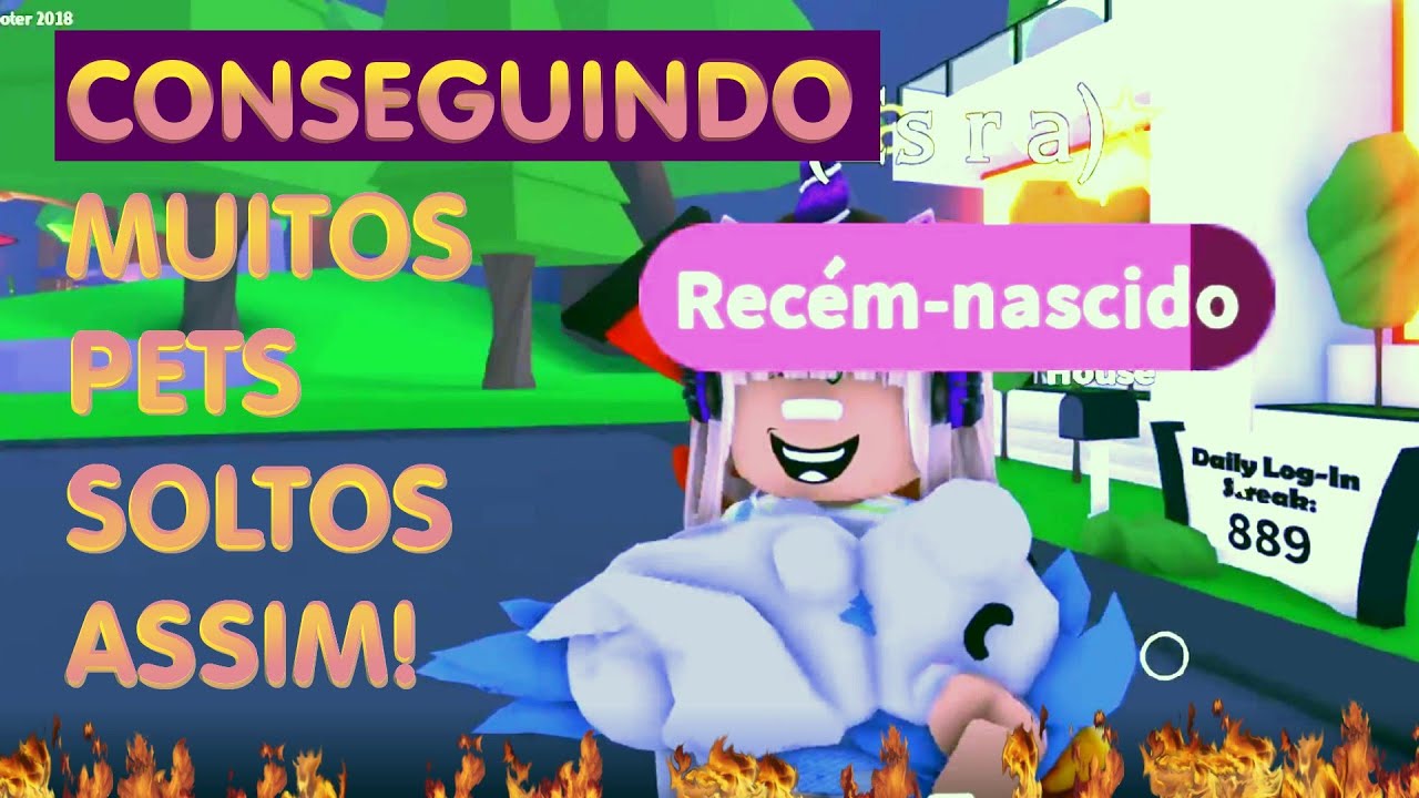 CONSEGUI MUITOS PETS SOLTOS NO ADOPT ME! - YouTube