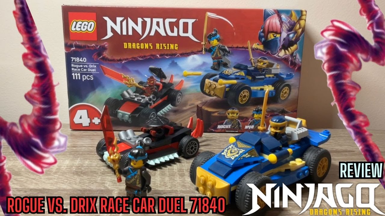 Lego Ninjago Dragons Rising | Rogue vs. Drix Race Car Duel | 71840 ...