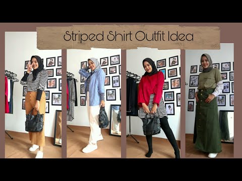 STRIPED SHIRT OUTFIT IDEA | HIJAB LOOKBOOK #1