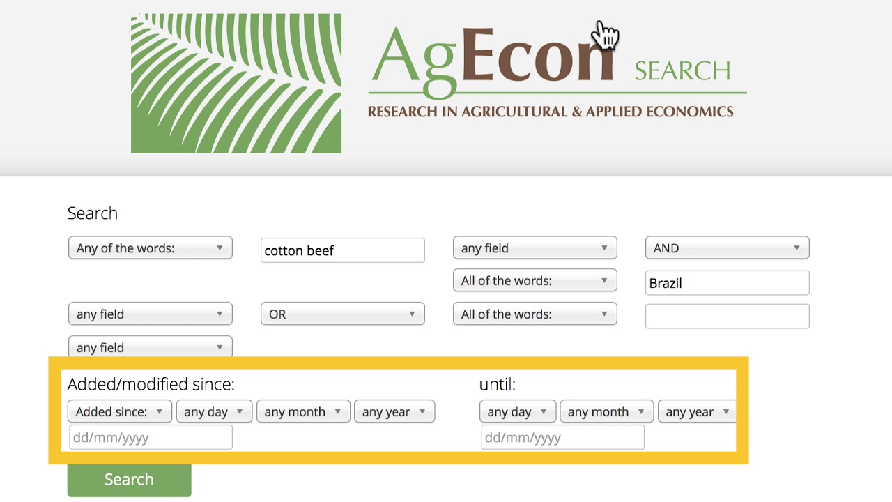 Tutorial: AgEcon Search - Searching in AgEcon - YouTube
