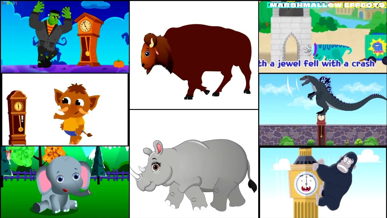 HICKORY DICKORY DOCK || 8 DIFFERENT CLOCK CRUSHERS || CLOCK CRUSHERS ...