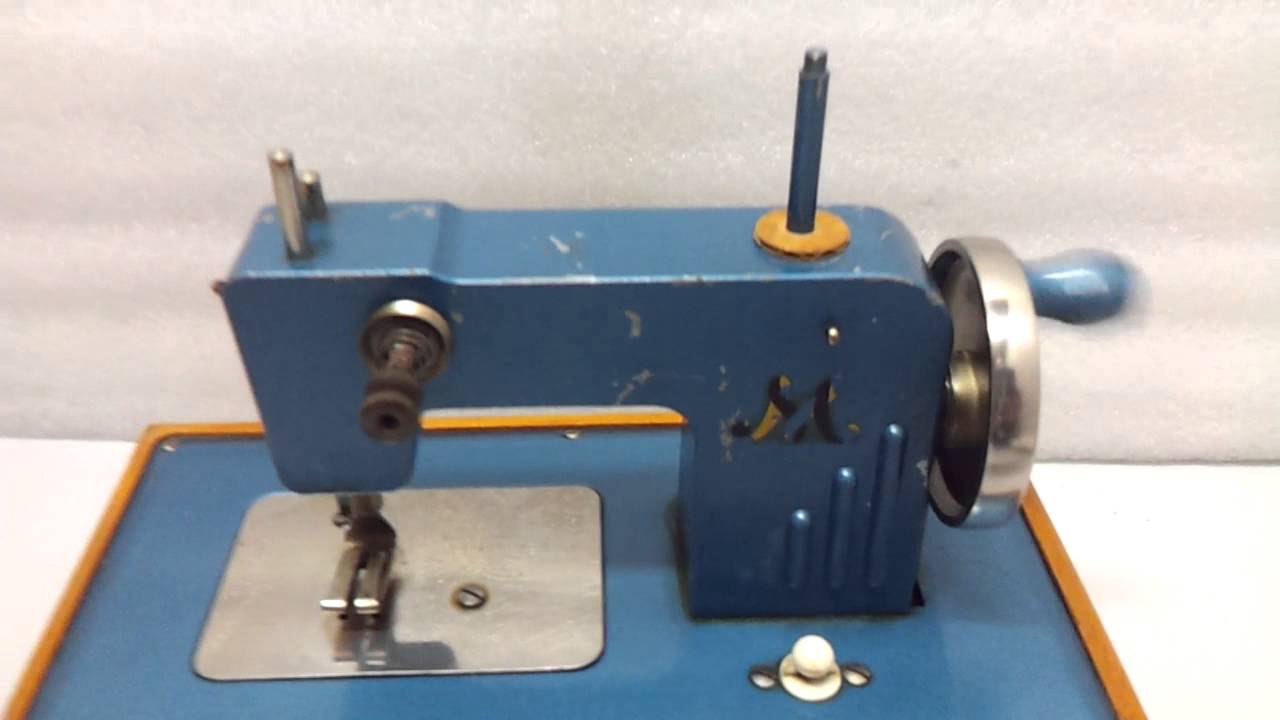 Toy Sewing Machine Blue Color Battery Operated made by Muller - YouTube