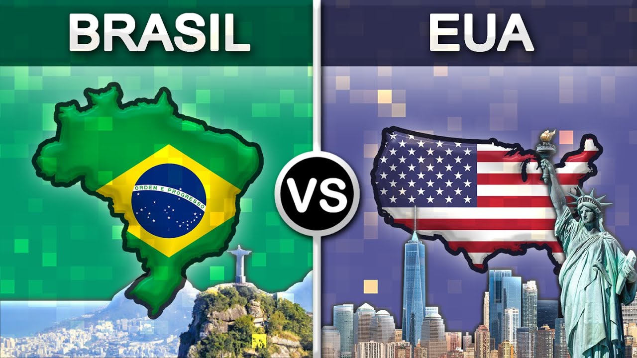 Brasil vs Estados Unidos | Comparação de Países - YouTube