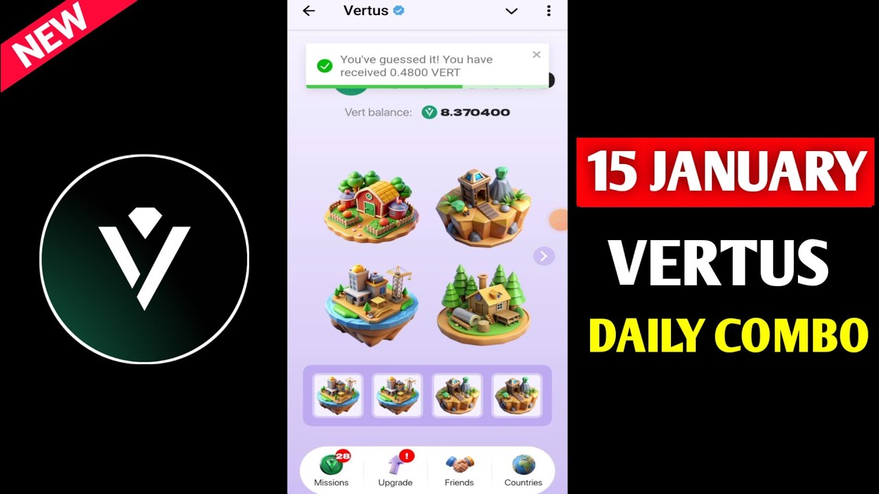 Vertus Combo 15 January | Vertus Daily Combo | Vertus today Combo | 15 ...