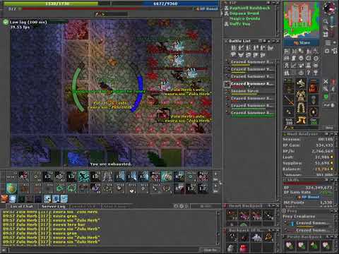 Noob ED at Fire Elves(Tibia) - YouTube