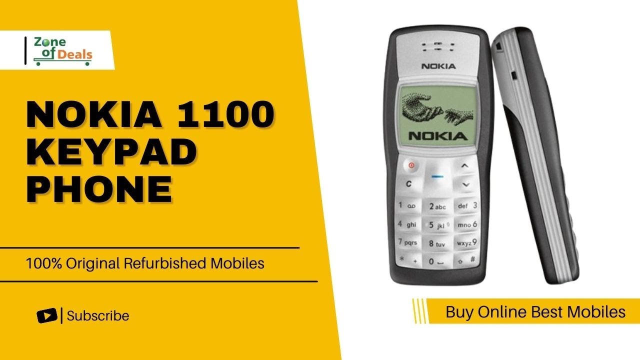 BUY!! Nokia 1100 Keypad Mobile Phone Refurbished - ZoneofDeals - YouTube