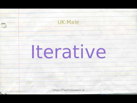 How to pronounce iterative - YouTube