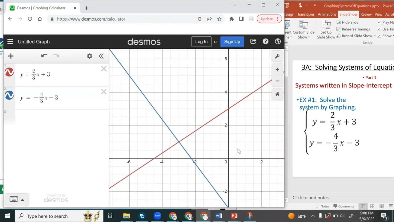 Desmos Graphing Systems - YouTube