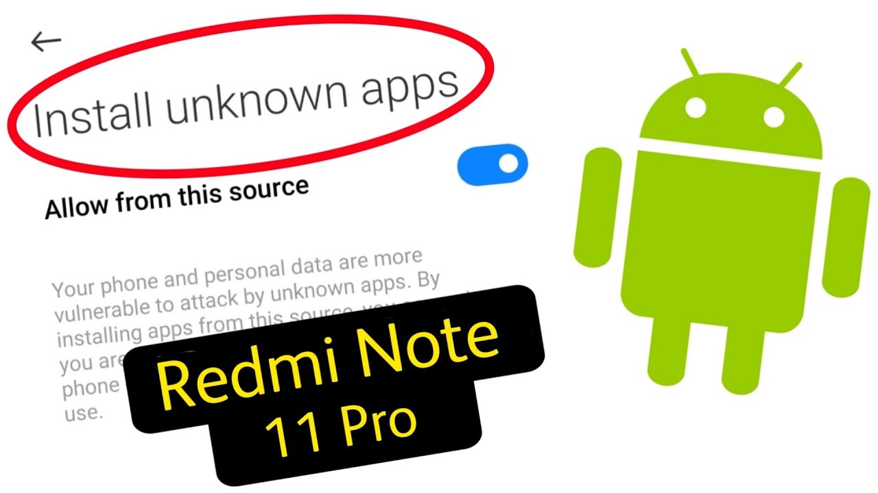 Redmi Note 11 Pro Unknown Source Settings | How to Install Unknown ...