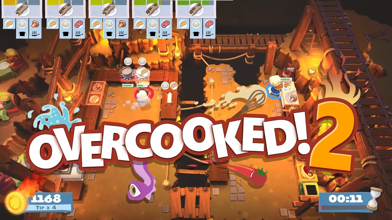 Overcooked 2 #2 | 2 Player Co-op Gameplay 3 Stars (No Dash) [No ...