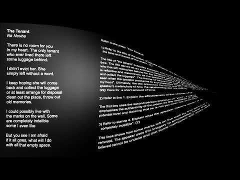'The Tenant' and 'Strangers Forever' - IEB-Style Poetry Questions - YouTube