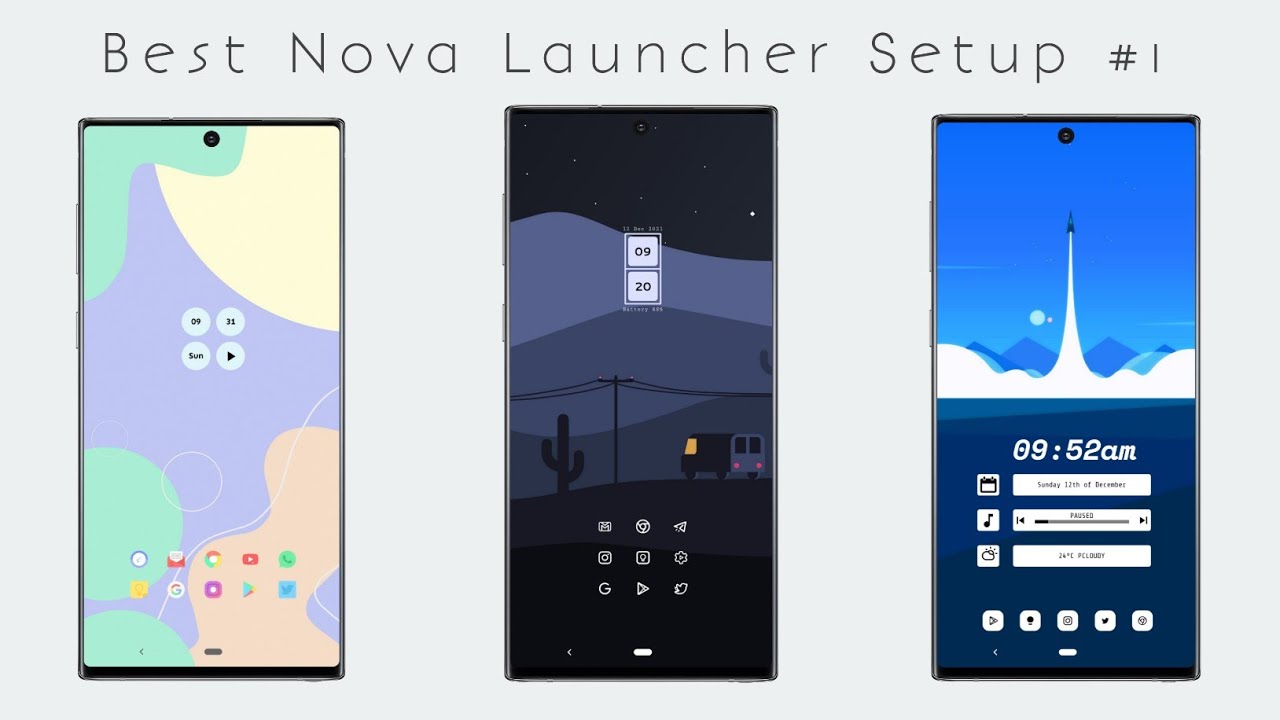 Best Nova Launcher Setup Ep1 | minimalist android setup - YouTube