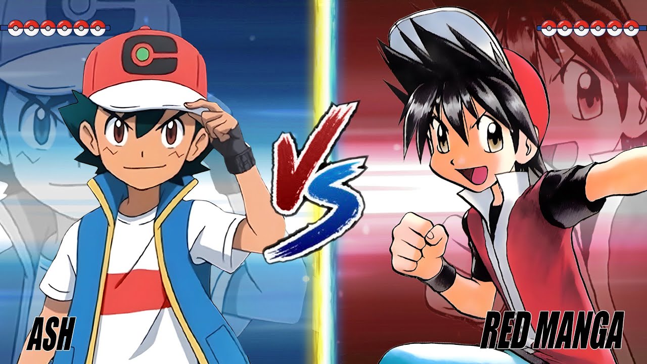 Pokémon Battle: ASH Vs. RED MANGA (Pokemon Adventures) - YouTube