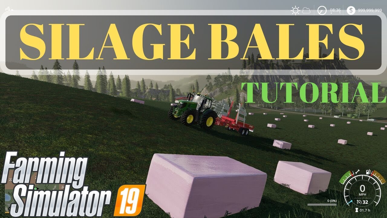 Silage Bales Tutorial fs19 - YouTube