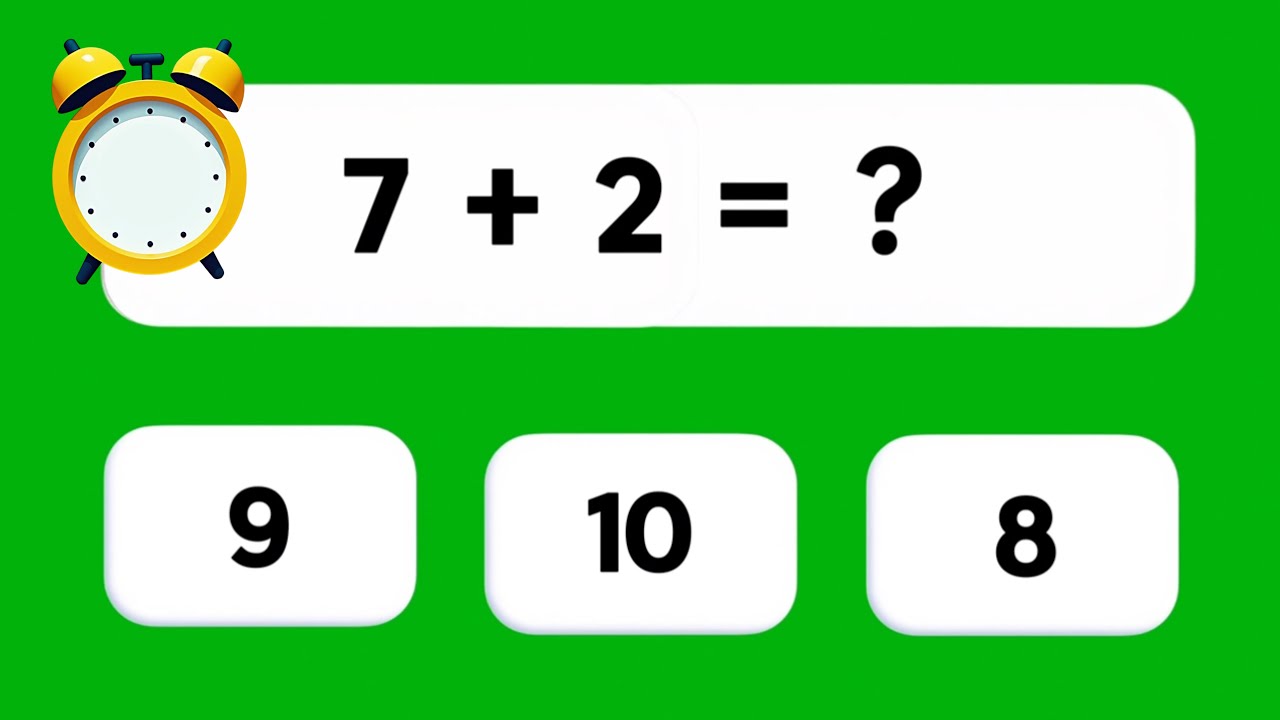 Math Quiz | Fun Single Digit Addition QUIZ for Kids - YouTube