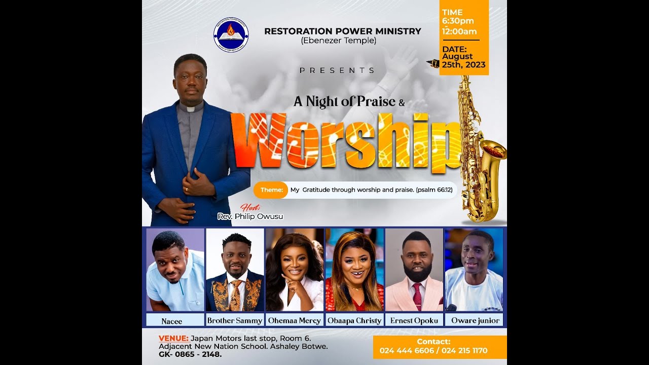 POWERFUL MINISTRATION BY NACEE AT RESTORATION POWER MINISTRY,EBENEZER ...