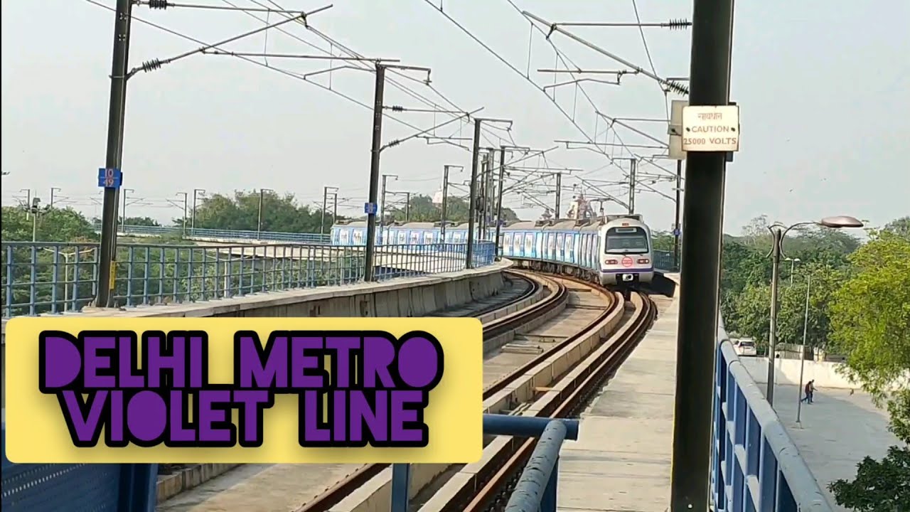 || DELHI METRO || wrapped VIOLET LINE arrival and dep. At KALKAJI - YouTube