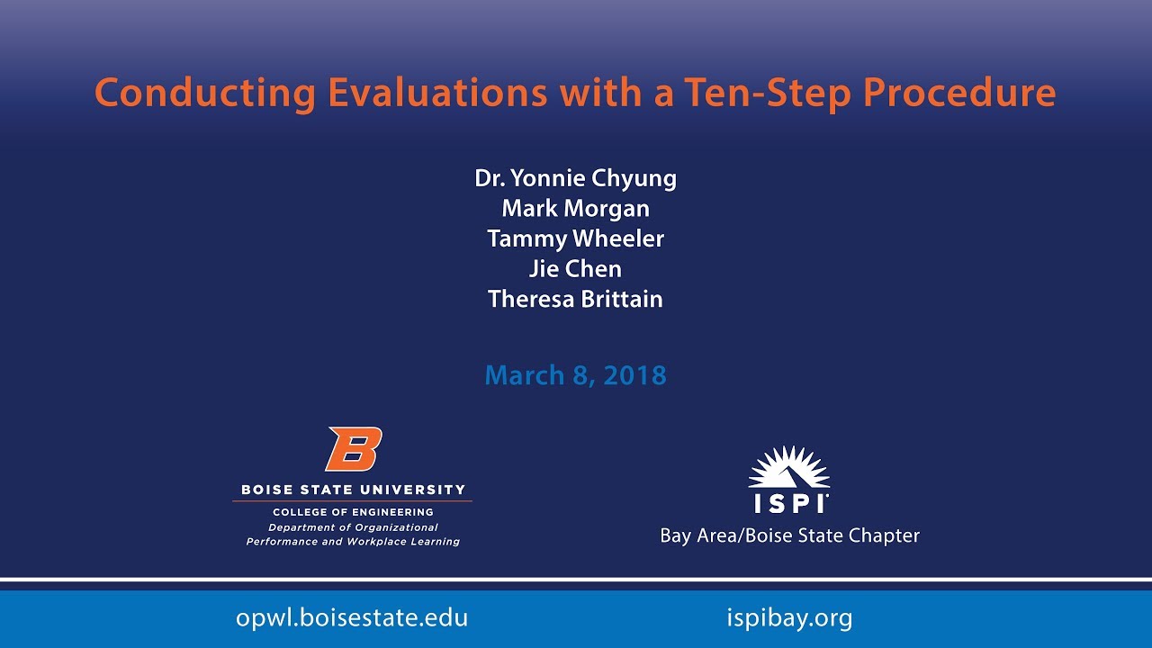 Conducting Evaluations With A Ten Step Procedure Organizational Conducting Evaluations With A Ten Step Procedure Organizational