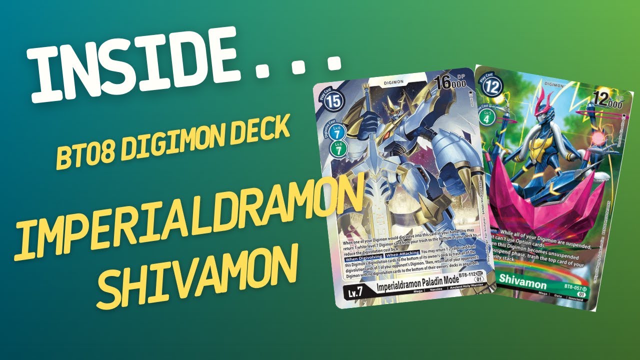 Imperialdramon Shivamon DECK BT08 DIGIMON CARD GAME | Inside #302 - YouTube