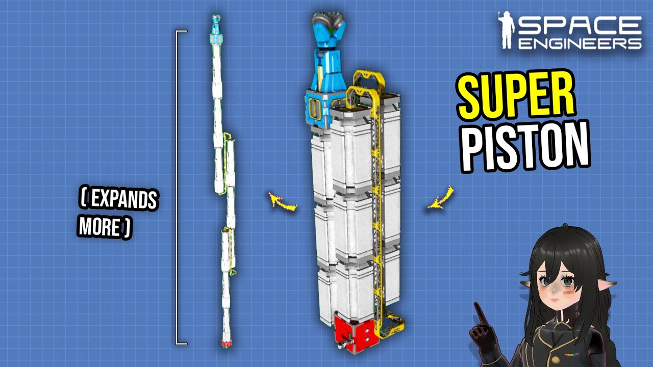 This Trick Makes Compact Pistons Extend Even Longer, Space Engineers ...