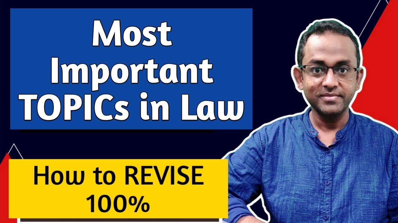 Most Important Topics in Law paper 2 How to REVISE full law CA ...