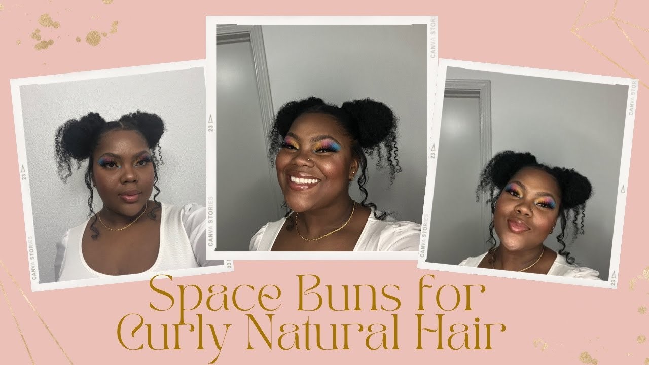 Two Space Buns | Natural Hairstyle - YouTube