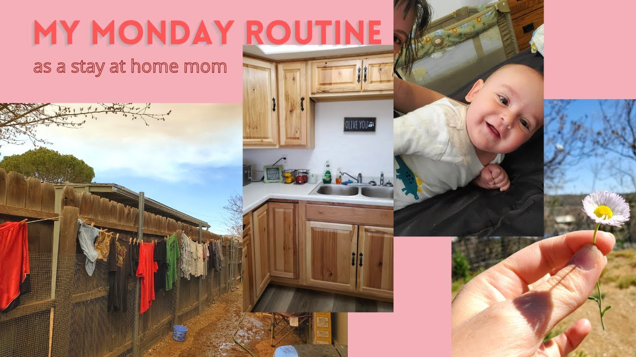 My Monday Routine as a stay at home mom - YouTube
