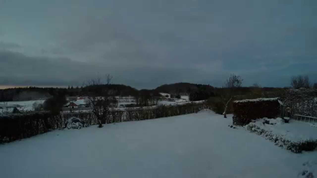 Denmark Snow Landscape Timelapse - 22 Nov 2015 - YouTube